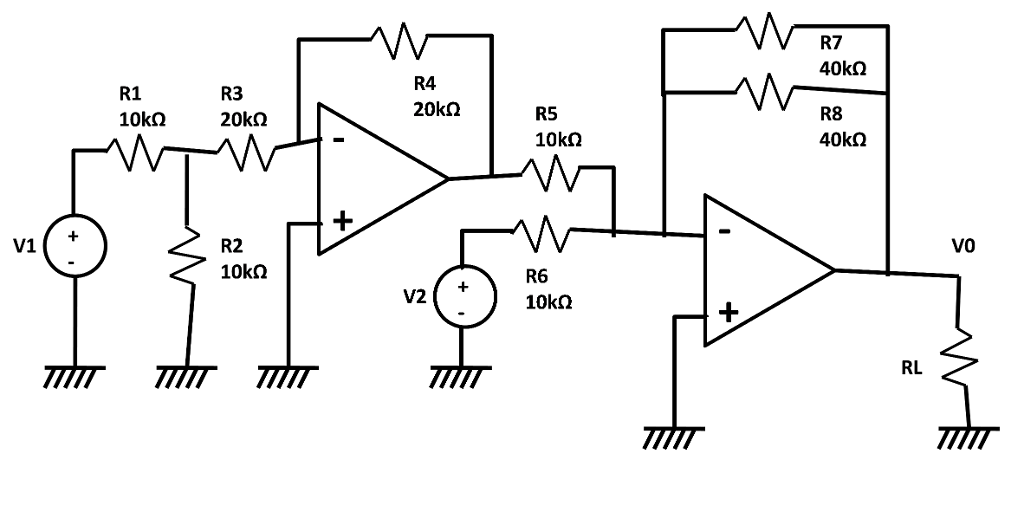 Solved Find the expression of the output voltage V0 as a | Chegg.com