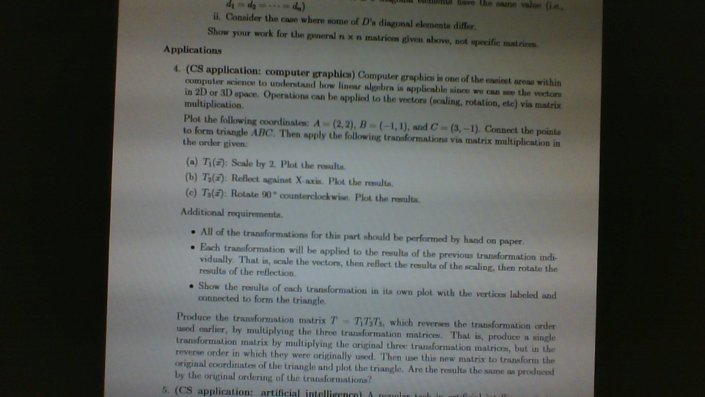 Solved (CS application: computer graphics) Computer graphics | Chegg.com