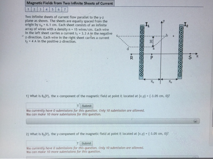 Solved Magnetic Fields from Two Infinite Sheets of Current 1 | Chegg.com