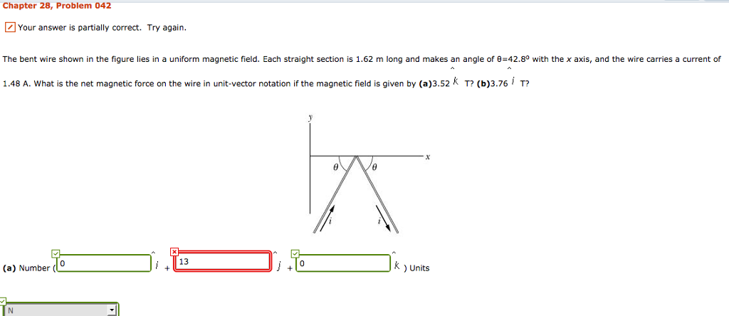 Solved Chapter 28, Problem 042 Your answer is partially | Chegg.com