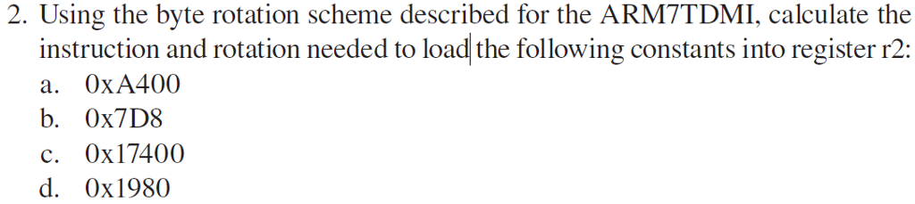 Solved 2. Using the byte rotation scheme described for the | Chegg.com
