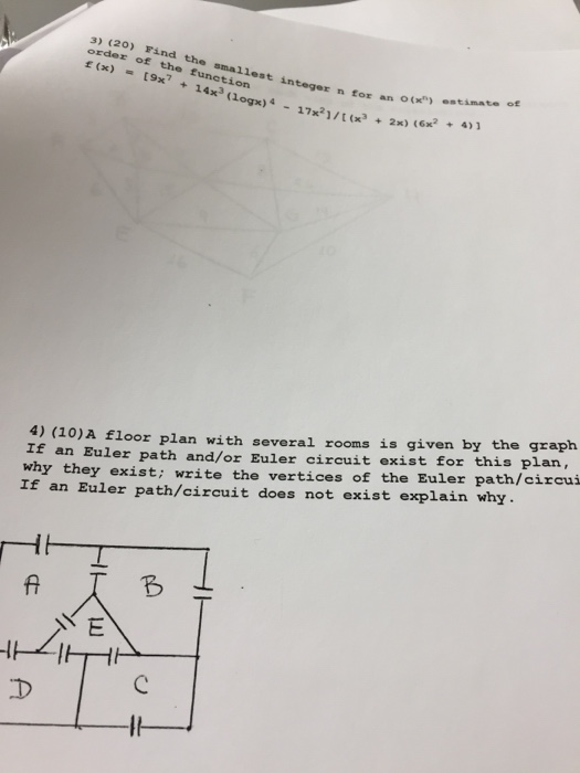 Solved Find The Smallest Integer N For An O X N Estimate Of