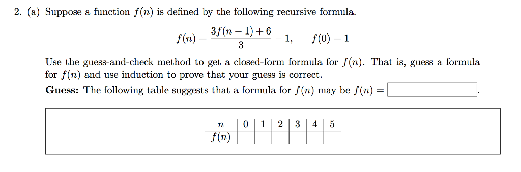 Solved Closed form formula induction proof and unravling | Chegg.com Solved Closed form formula induction proof and unravling | Chegg.com