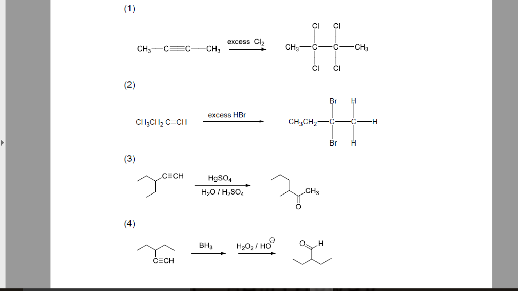 Solved CI C CH3-CCH3 CI C excess Cl2 Br II excess HBr CECH | Chegg.com