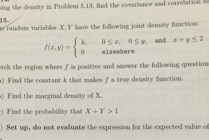 Solved random variables X, Y have the following joint | Chegg.com
