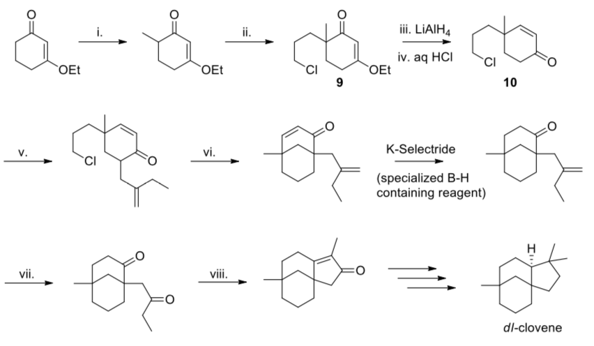 Solved The Schultz research group made dl-clovene in 1983. | Chegg.com