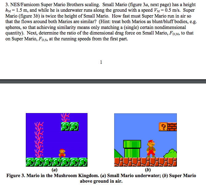 Solved 3. NES/Famicom Super Mario Brothers scaling. Small | Chegg.com
