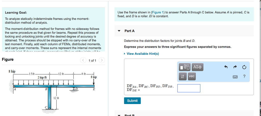 Solved Use the frame shown in (Figure 1) to answer Parts A | Chegg.com