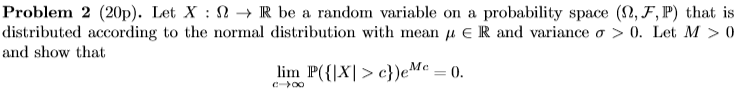 Solved Problem 2 (20p). Let X : S2 -R be a random variable | Chegg.com