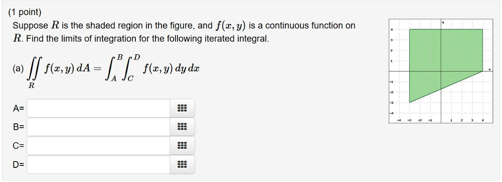 Solved Suppose R is the shaded region in the figure, and | Chegg.com
