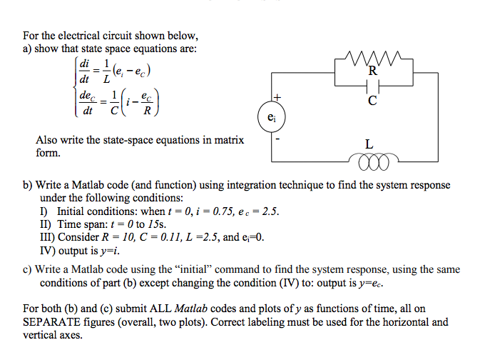 Solved For the electrical circuit shown below, a) show that | Chegg.com