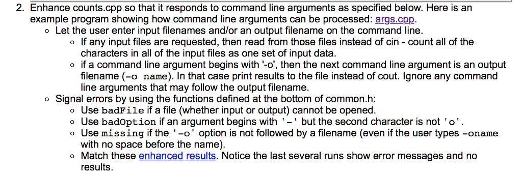 1. Complete counts.cpp using the tools provided in | Chegg.com