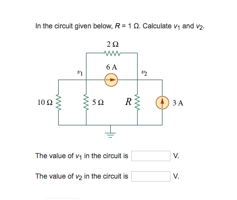 Solved In the circuit given below, R = 1 Ohm. Calculate V_1 | Chegg.com
