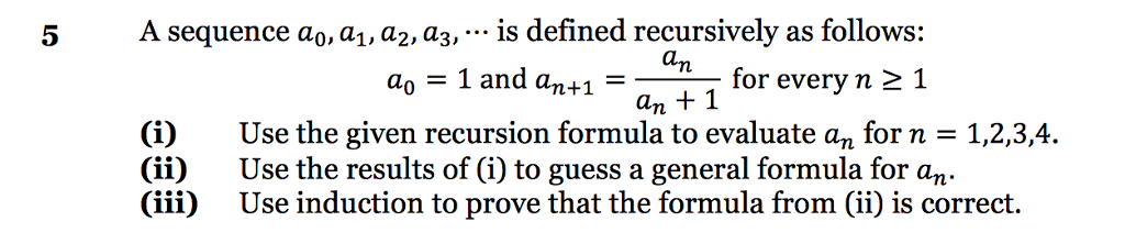 Solved A sequence ao, a1, a2,a3,... is defined recursively | Chegg.com