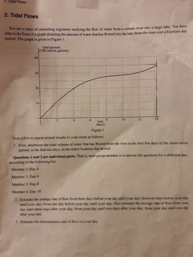 Solved 2. Tidal Flows 2. Tidal Flows You are a team of | Chegg.com