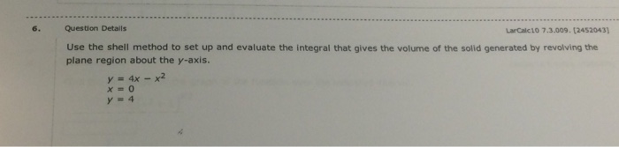 Solved Use the shell method to set up and evaluate the | Chegg.com