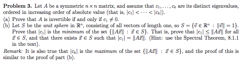 Solved Problem 3. Let A be a symmetric n × n matrix, and | Chegg.com