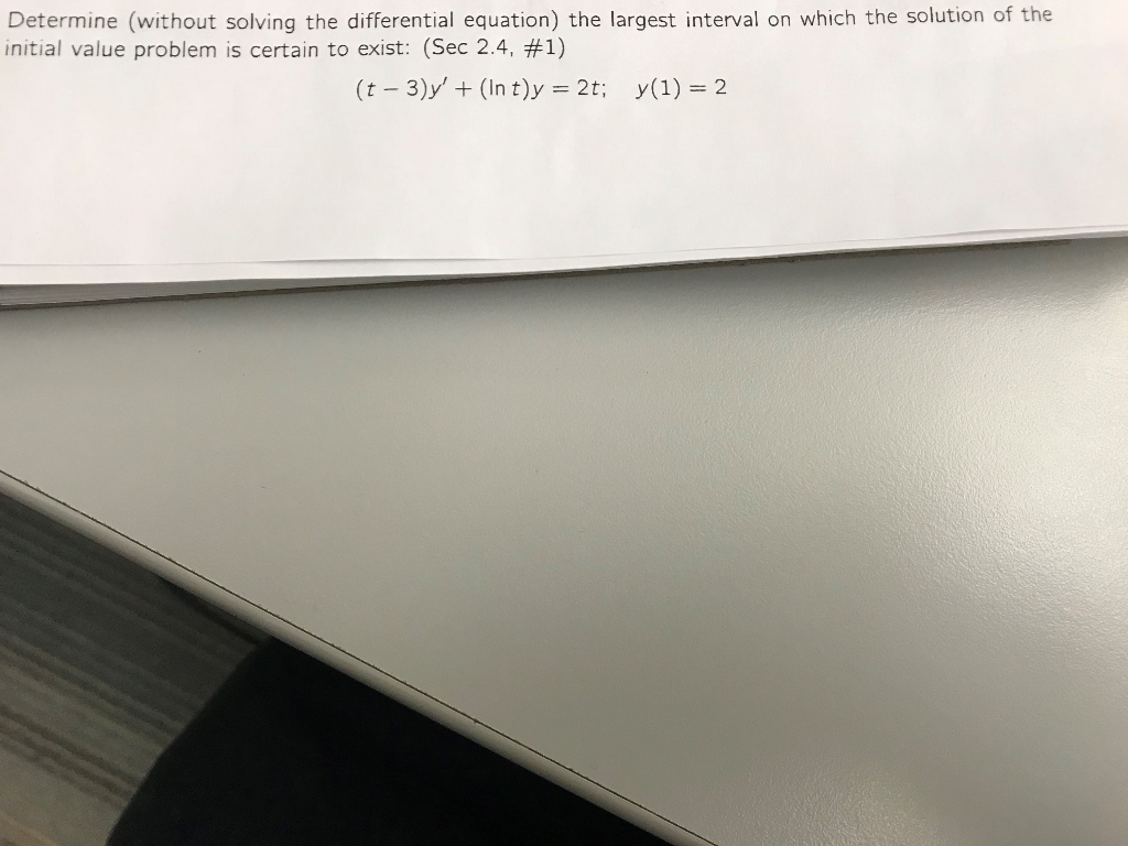 Solved Determine (without solving the differential equation) | Chegg.com