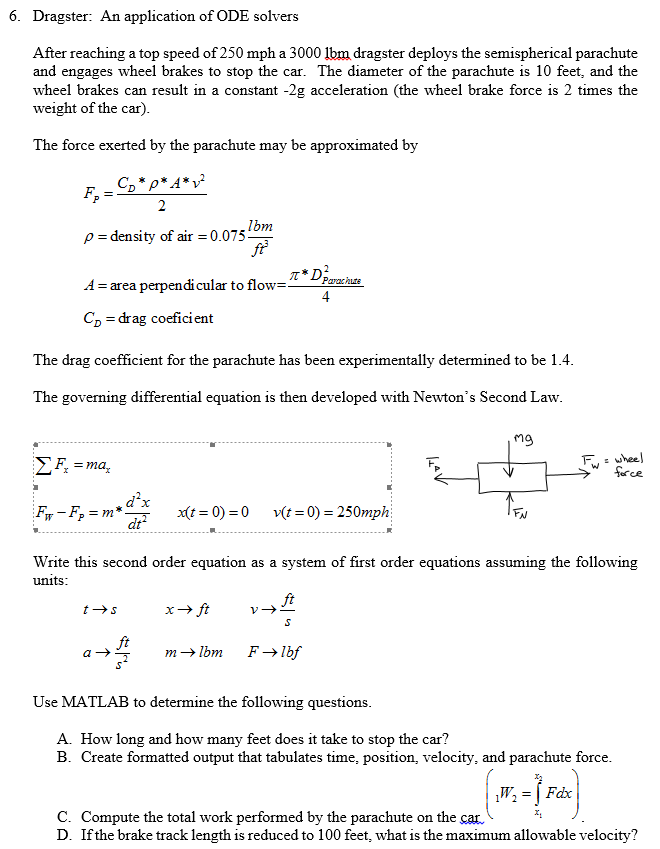 An application of ODE solvers After reaching a top | Chegg.com