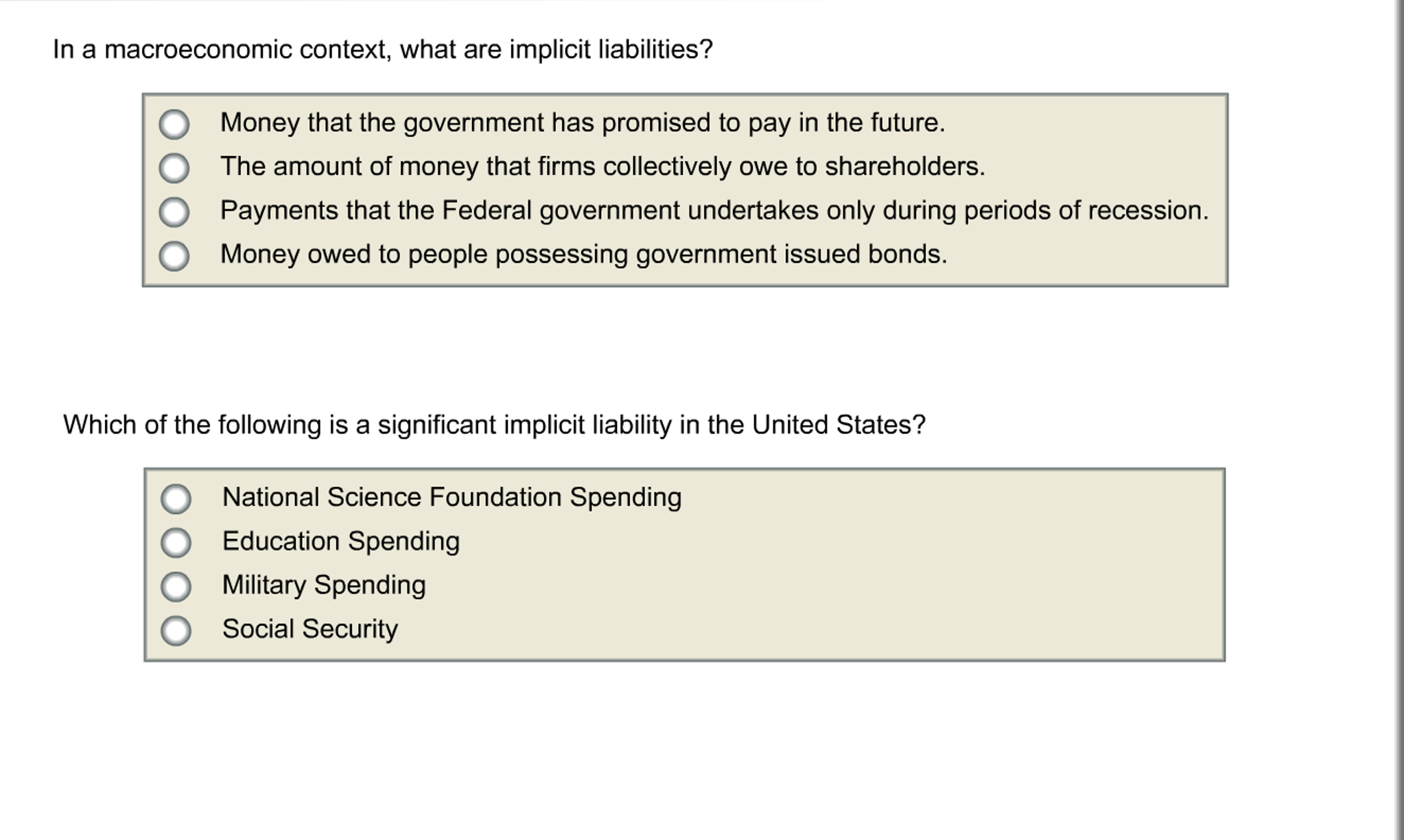 Solved In a macroeconomic context, what are implicit | Chegg.com