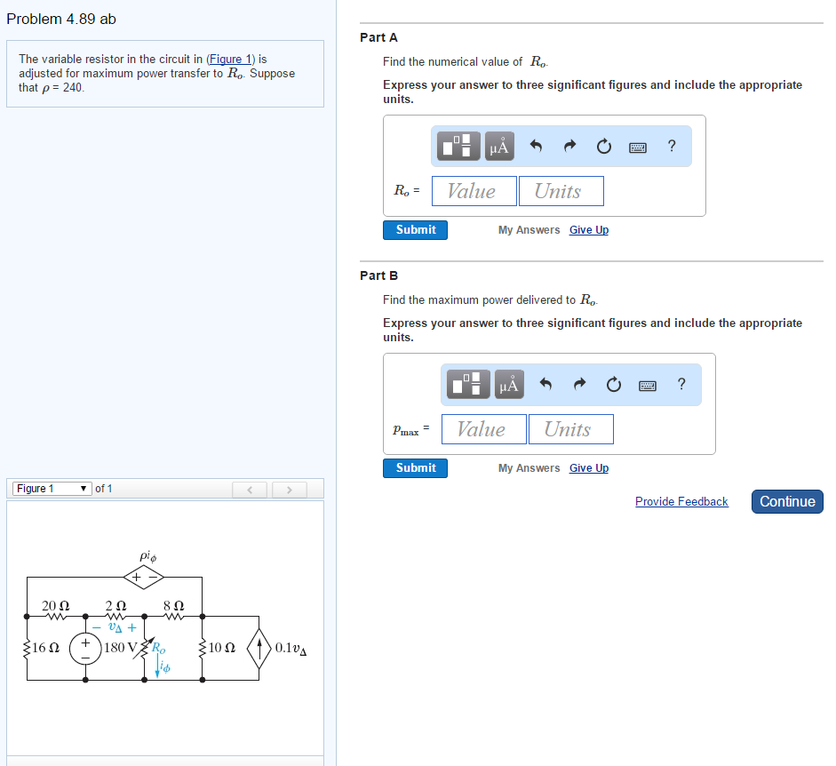 Solved The variable resistor in the circuit in (Figure 1) is | Chegg.com