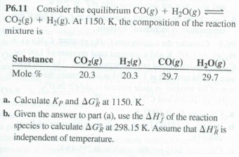 Solved Consider the equilibrium CO(g) + H_2O(g) reversible | Chegg.com