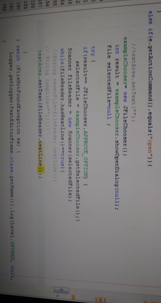 Solved else if (e.getActionCommand ().equals ("open")) | Chegg.com