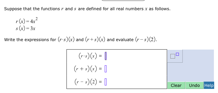 Solved Suppose that the functions r and s are defined for a | Chegg.com