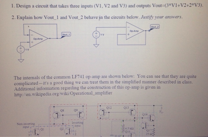 Solved Design A Circuit That Takes Three Inputs V1 V2 And
