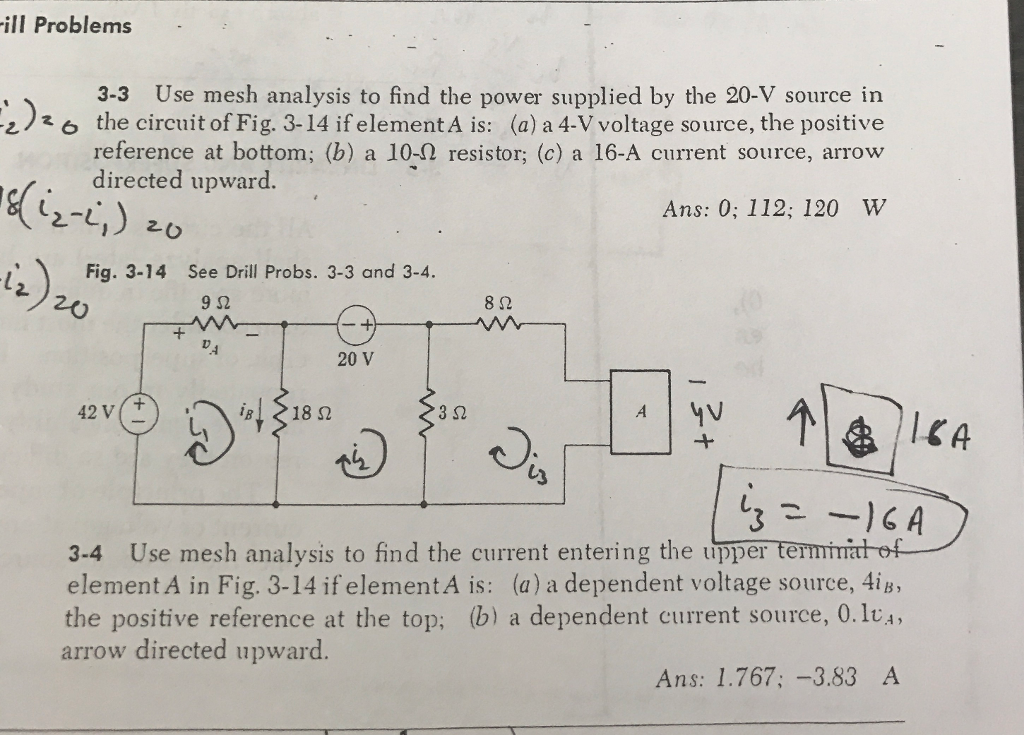 Solved Use mesh analysis to find the power supplied by the | Chegg.com