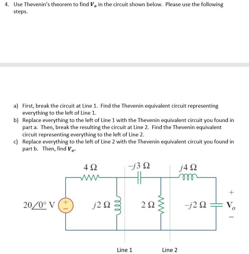 Solved Use Thevenin's theorem to find Vo in the circuit | Chegg.com