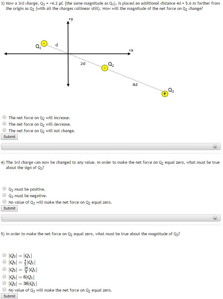 Solved A charge Q1 = -4.2 ?C is fixed in the 2nd quadrant at | Chegg.com