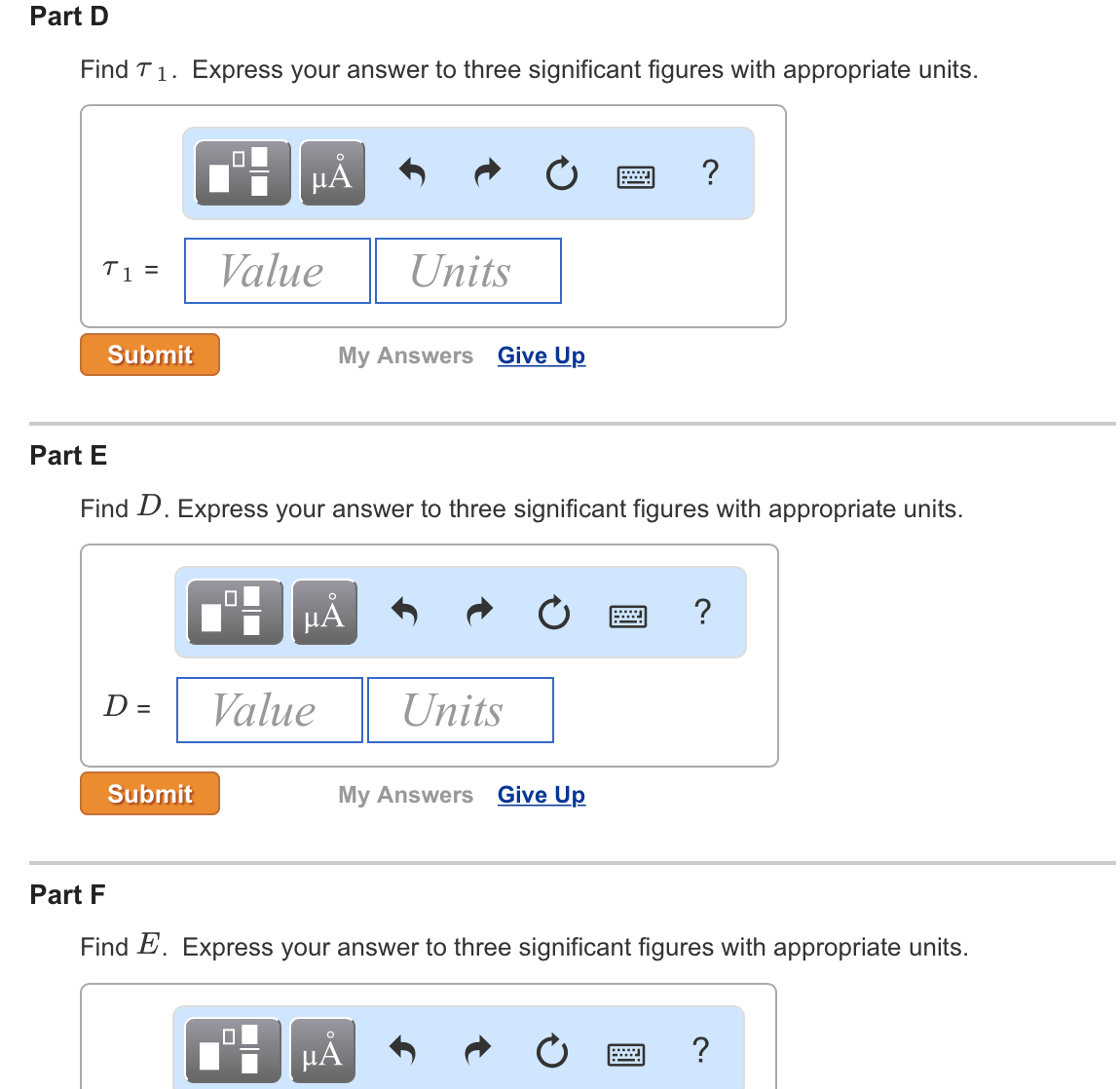 Solved Problem 4 Part A Find A. Express your answer to three | Chegg.com