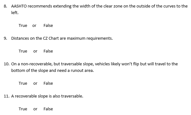 Solved AASHTO recommends extending the width of the clear | Chegg.com