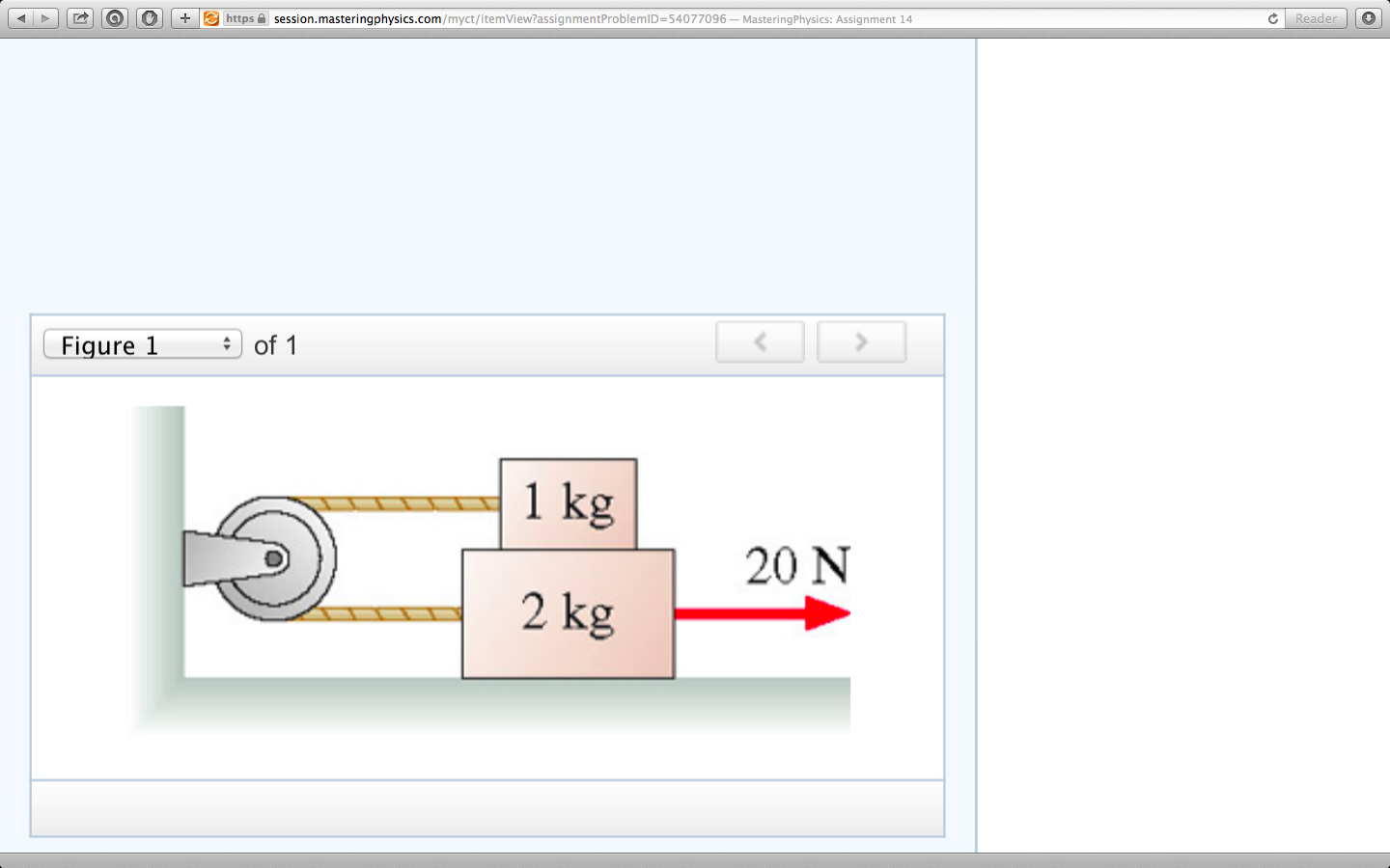 Solved The lower block in the figure is pulled on by a rope | Chegg.com