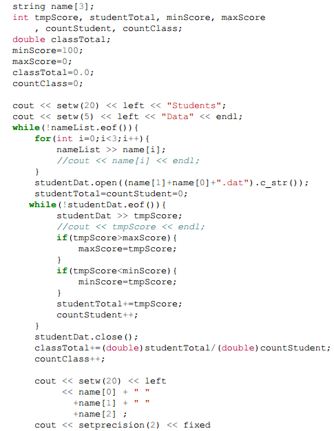 Solved Program 13 "Class Average" [hide] Program 13 "Class | Chegg.com