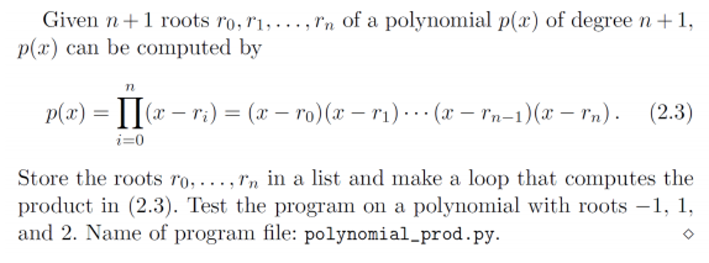 Given n + 1 roots r_0, r_1, ..., r_n of a polynomial | Chegg.com
