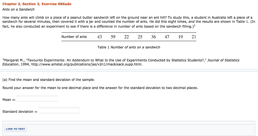 Solved Chapter 3, Section 3, Exercise 086ade Ants on a | Chegg.com
