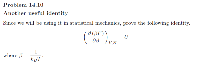 Solved Problem 14.10 Another useful identity Since we will | Chegg.com