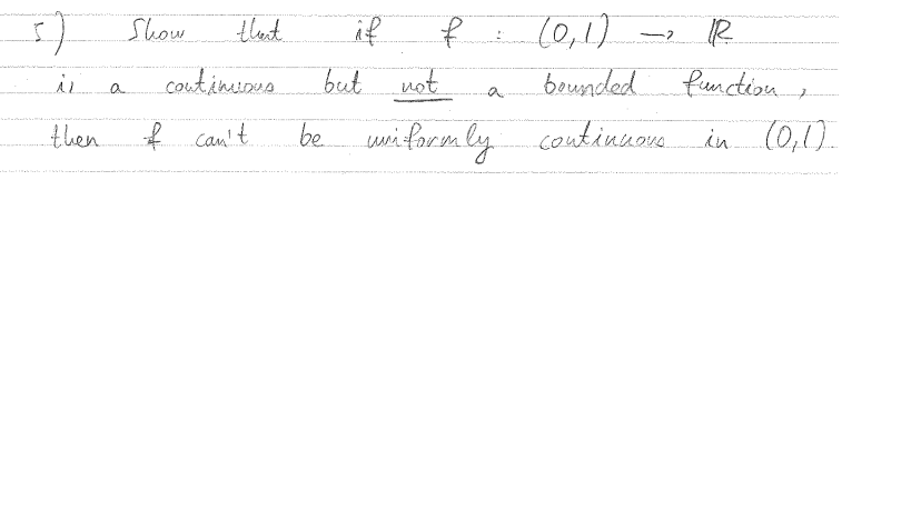 Solved Slow that if f:(0, 1) rightarrow R is a continuous | Chegg.com