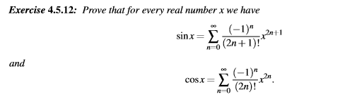 Solved Prove that for every real number x we have sin x = | Chegg.com