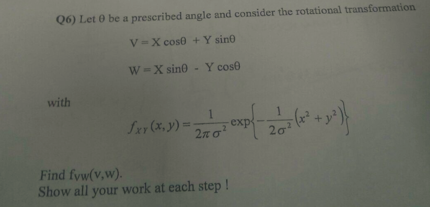Solved Q6) Let θ be a prescribed angle and consider the | Chegg.com