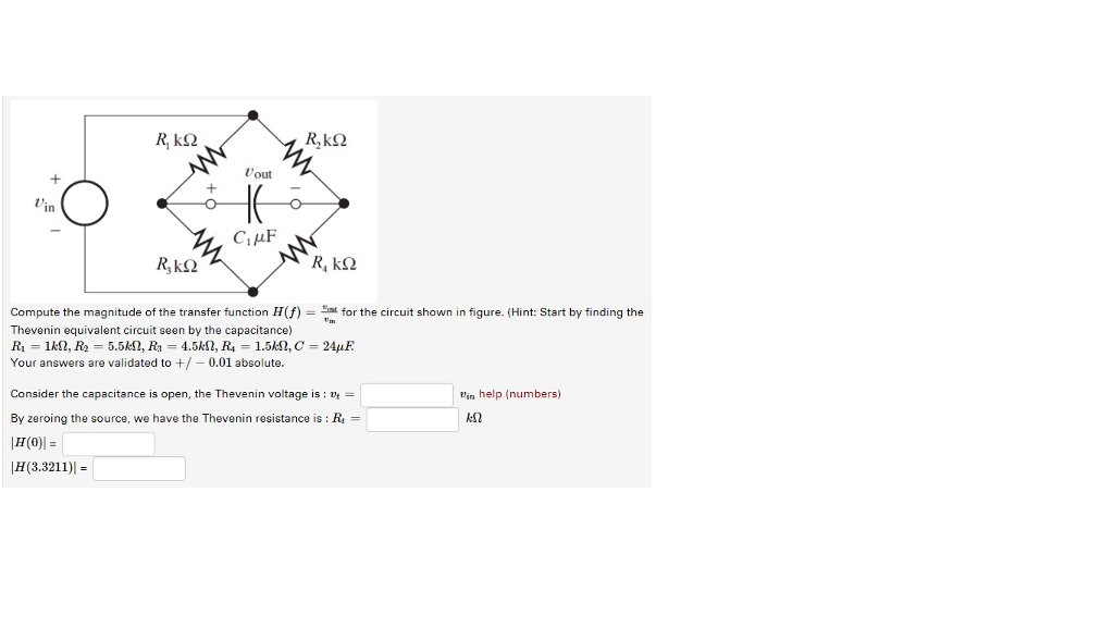 Solved R2k2 out 'in C1MF RkS2 Compute the magnitude of the | Chegg.com