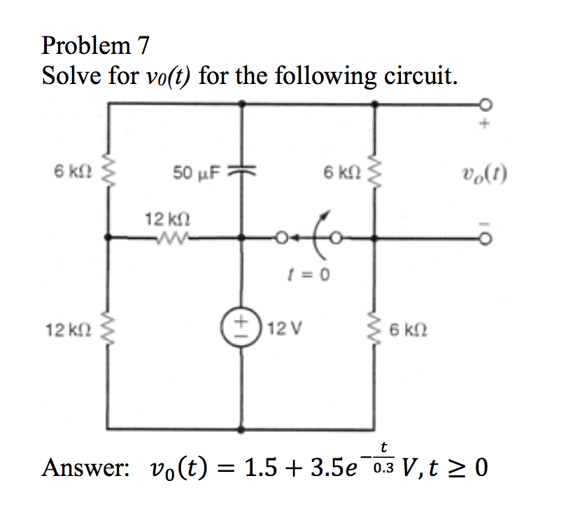 Solved Solve for v0(t) for the following circuit. Answer: | Chegg.com Solved Solve for v0(t) for the following circuit. Answer: | Chegg.com