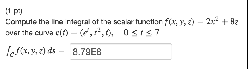 Solved Compute the line integral of the scalar function f(x, | Chegg.com