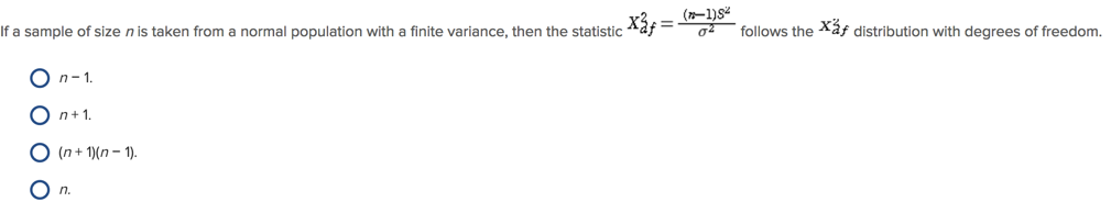 Solved If a sample of size n is taken from a normal | Chegg.com