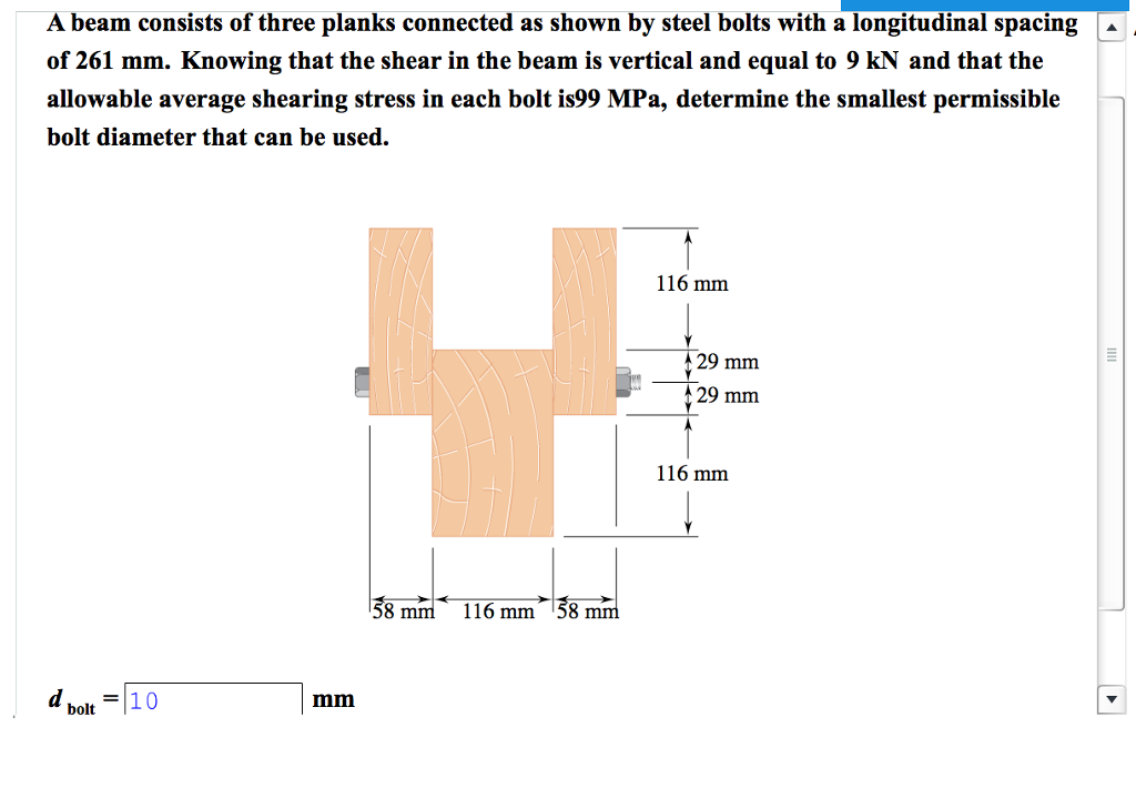 Solved A beam consists of three planks connected as shown by | Chegg.com