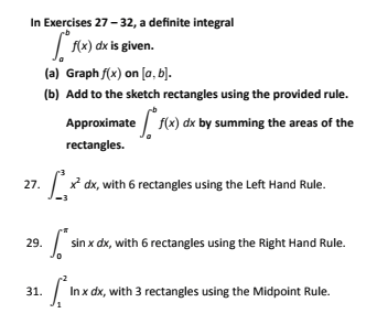 Solved In Exercises 27-32, a definite integral f(x) dx is | Chegg.com