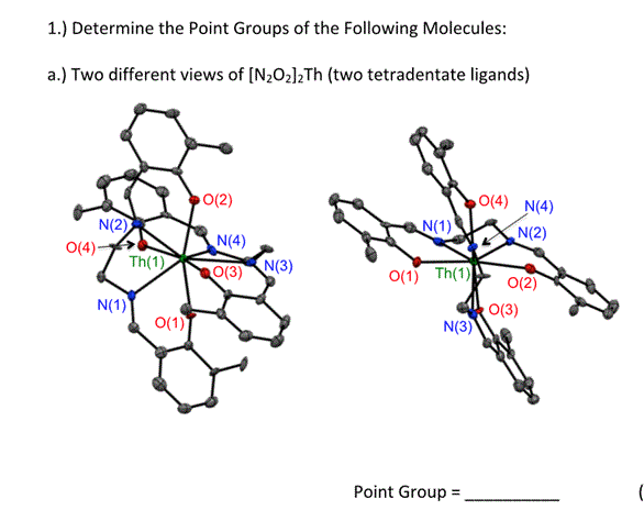 Solved 1.) Determine the Point Groups of the Following | Chegg.com