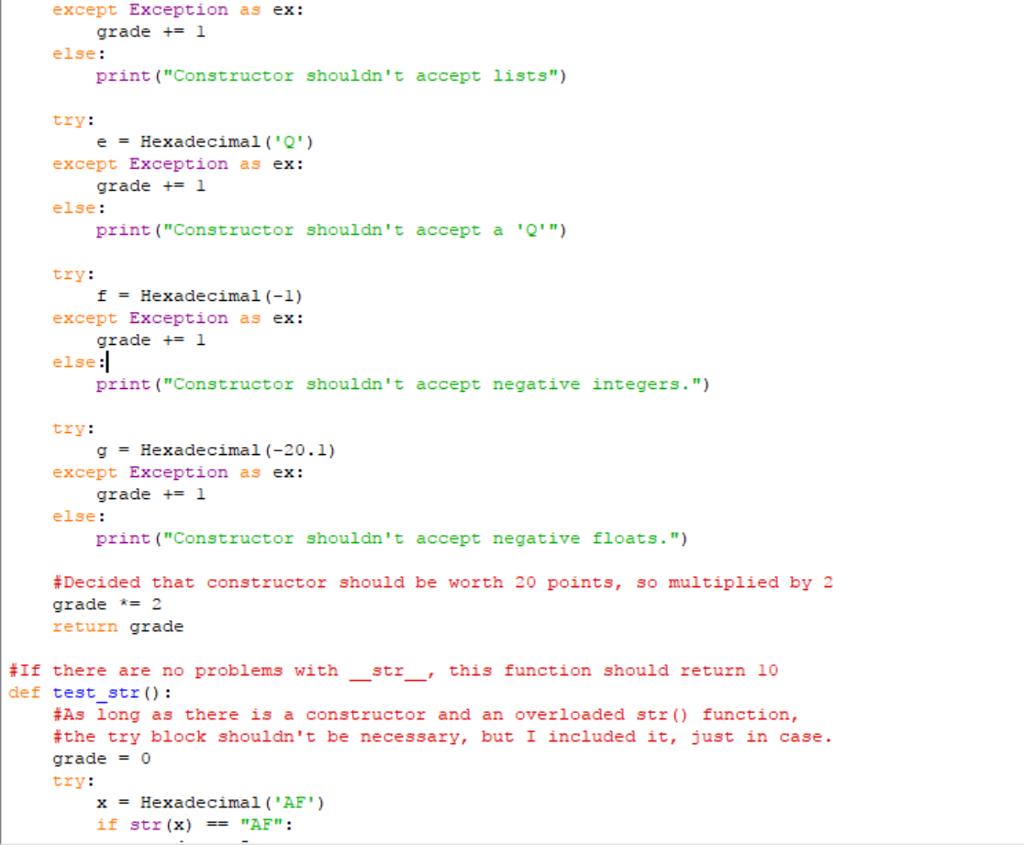 class Hexadecimal: def decima! "10", hexadecimal | Chegg.com